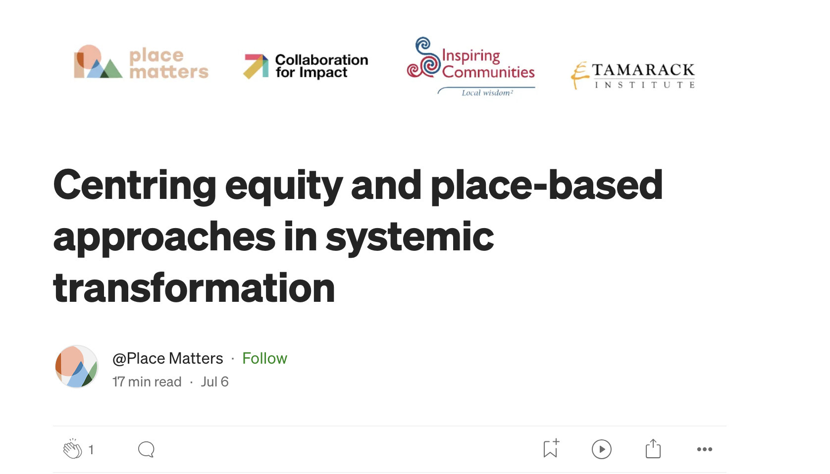 Centring equity and place-based approaches in s...