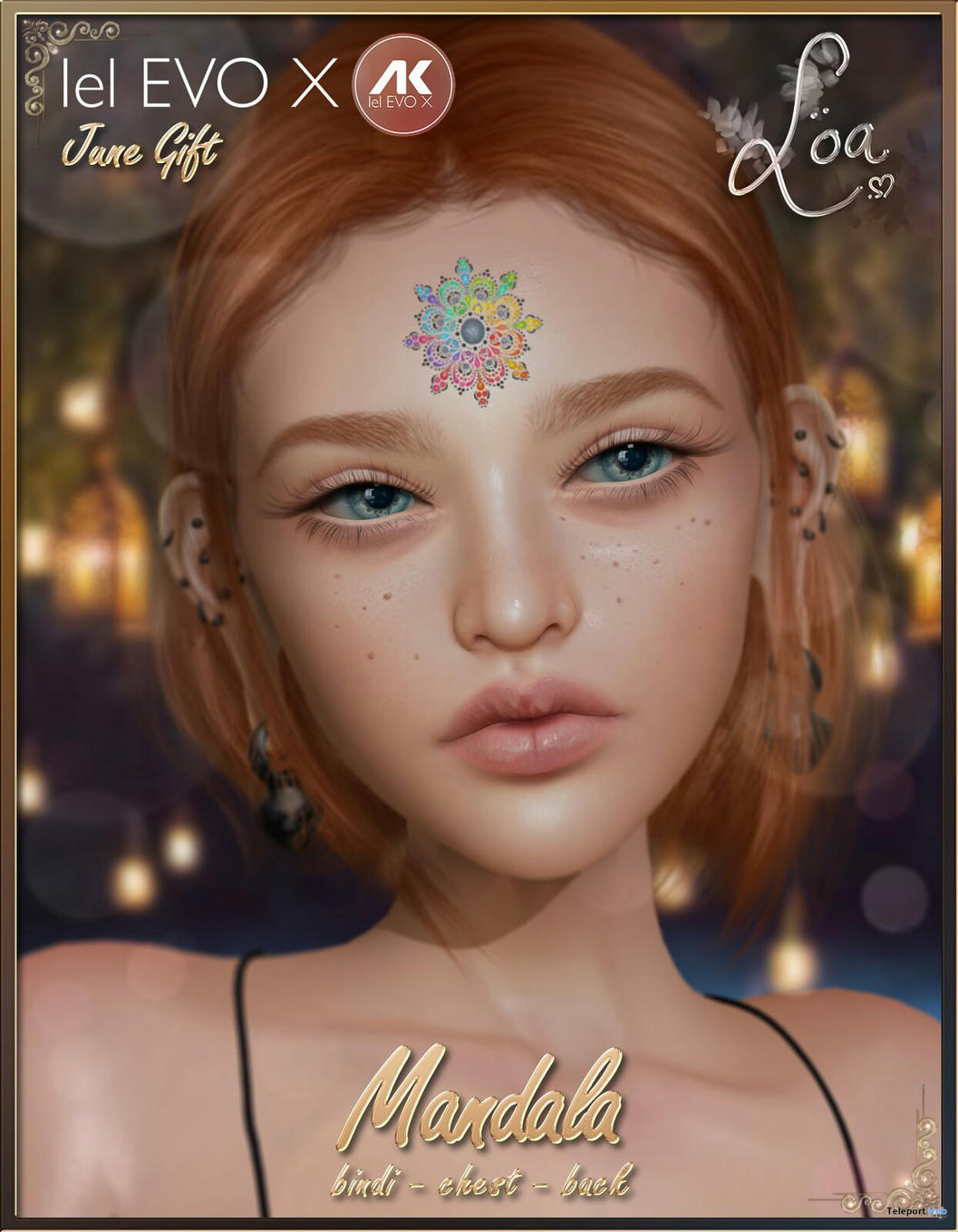 Mandala Forehead Tattoo June 2023 Group Gift by...