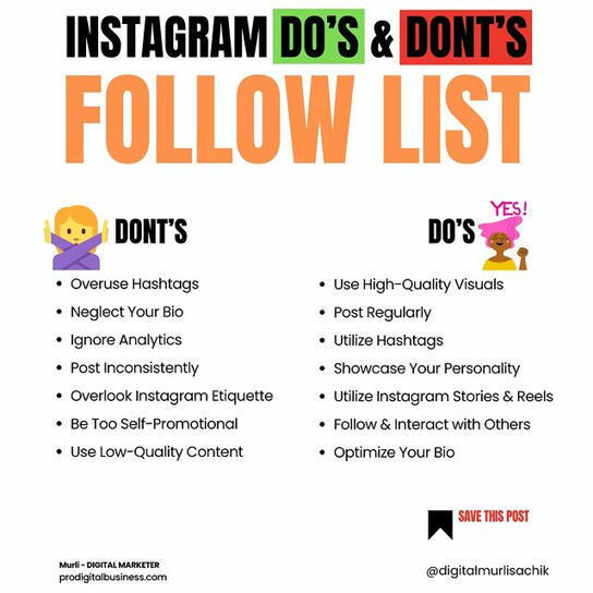 The Ultimate Instagram Follow List: Do's and Do...