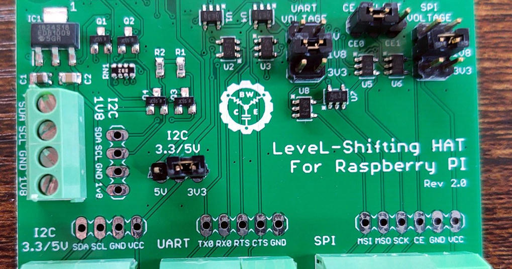 Level-Shifting HAT For Raspberry Pi 1.8V, 3.3V,...