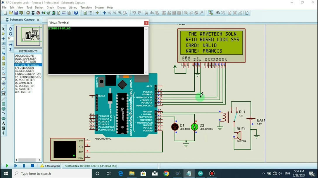 RFID Simulation in Proteus with Arduino | Raspb...