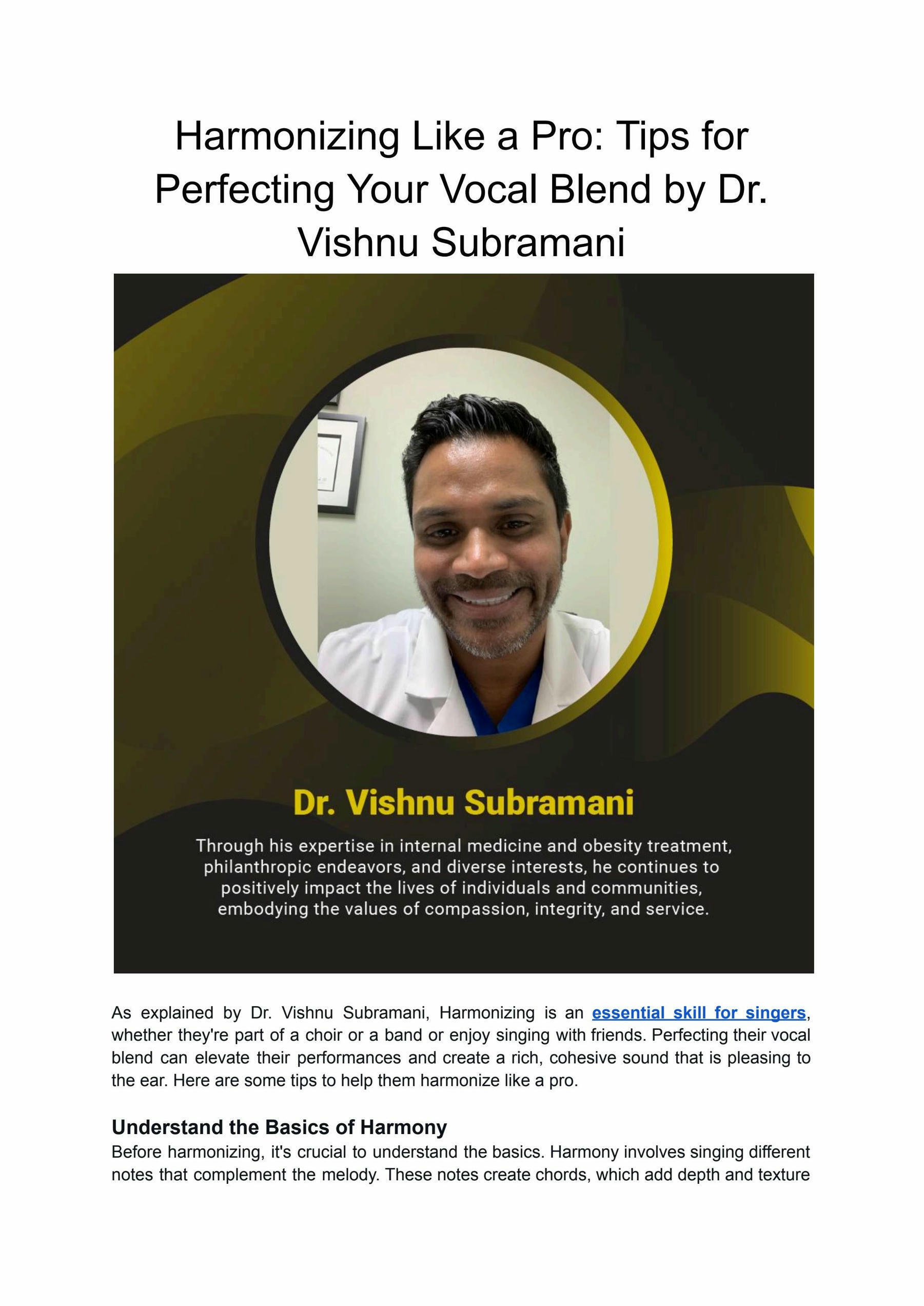 Harmonizing Like a Pro: Tips for Perfecting You...