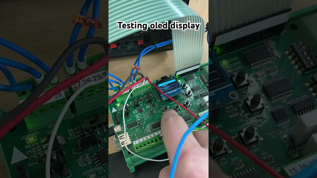 Testing oled display ssd1308 in my custom board...